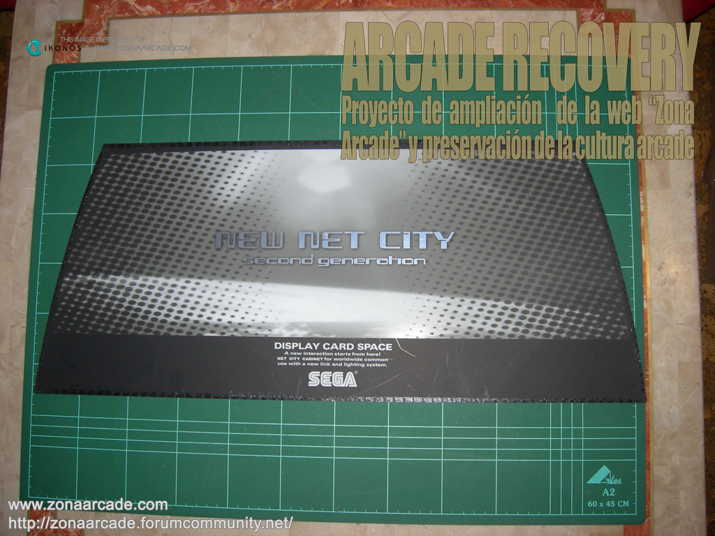 Original "NEW NET CITY MARQUEE NOM-1303" (Display Card Space) from SEGA for to scan and to ...